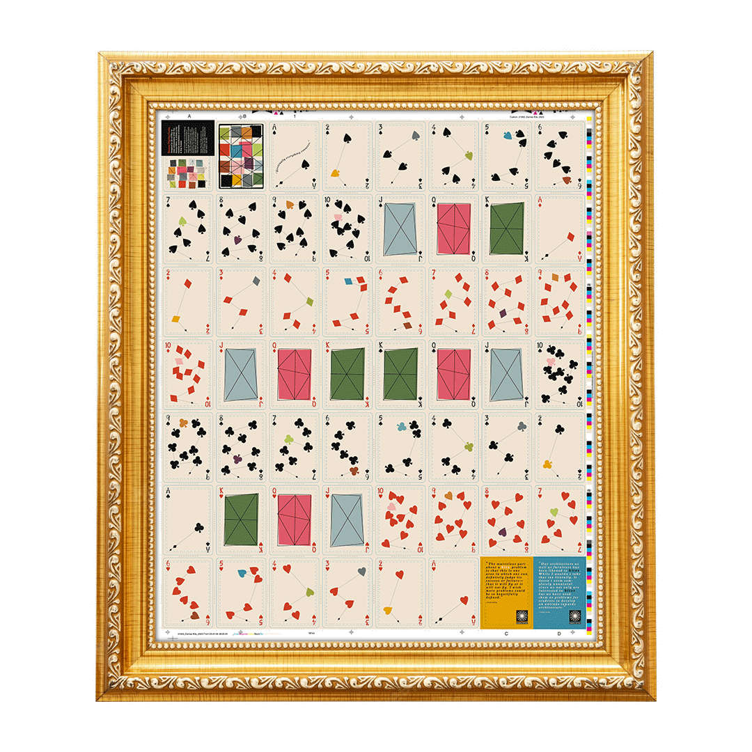 Eames "Kite" Uncut Sheet of Playing Cards