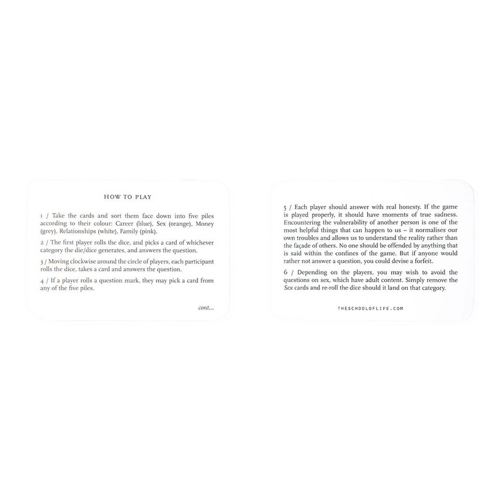 The Confessions Game by The School of Life