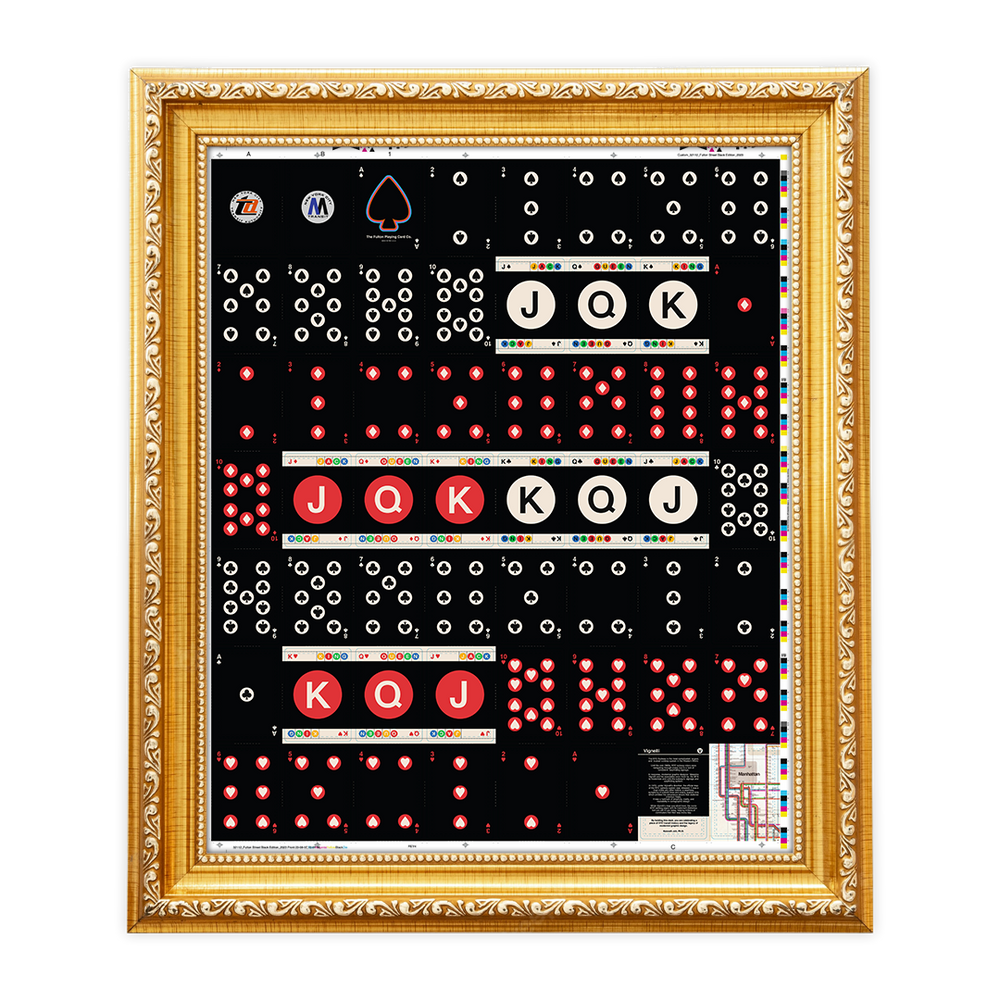 Fulton Street Uncut Sheet of Playing Cards