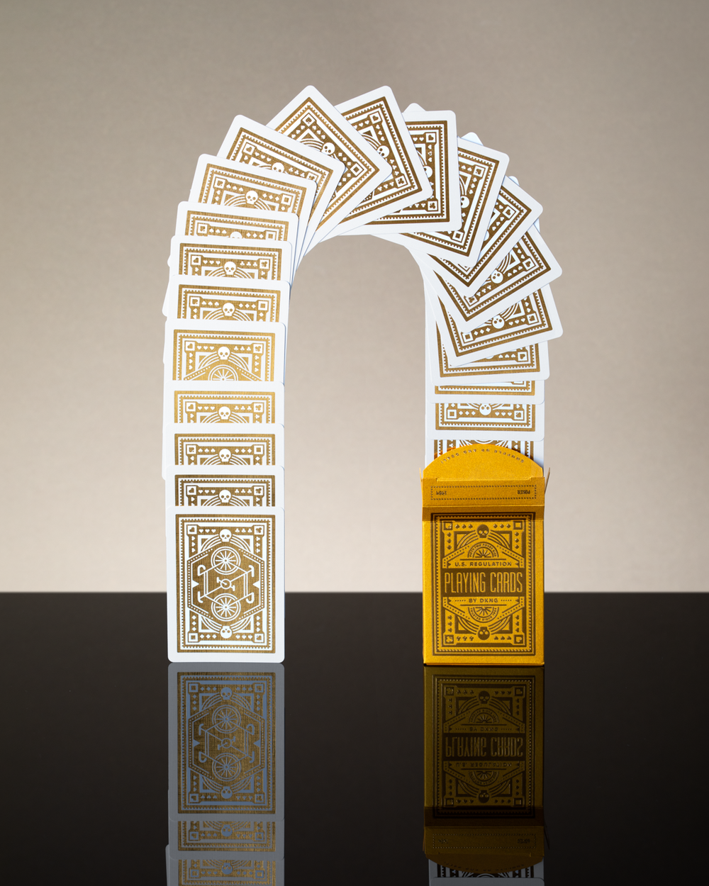 DKNG Gold Wheel Playing Cards