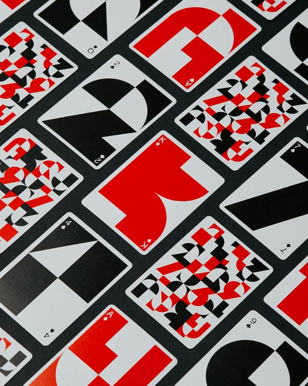 Just Type Playing Cards - Designed by Paula Scher
