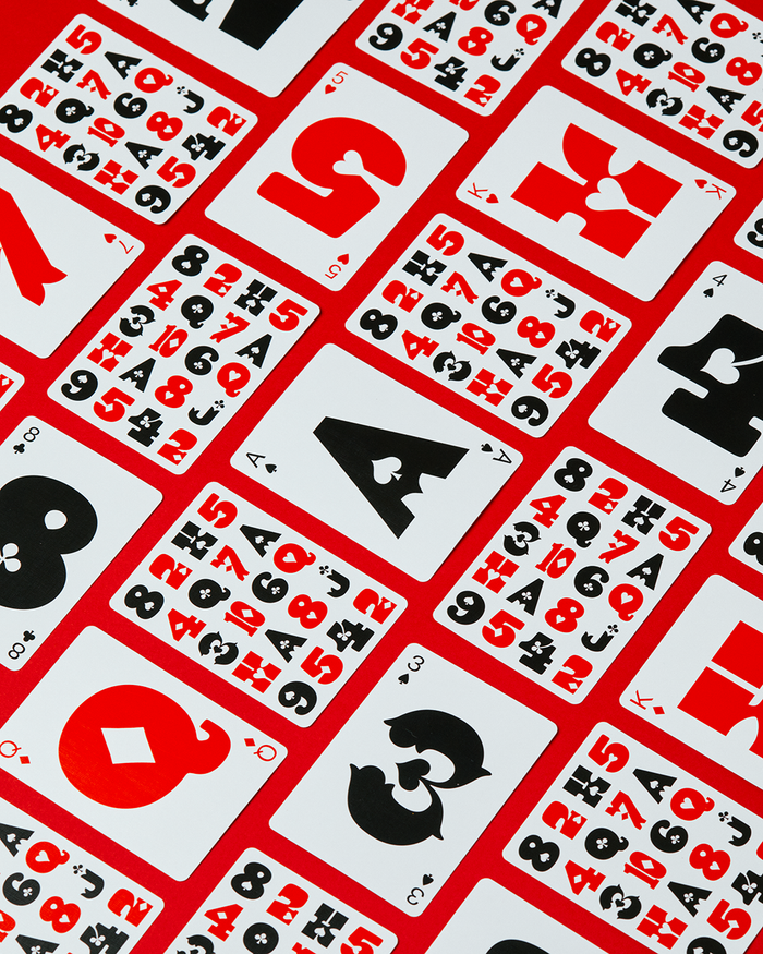 Just Type Playing Cards - Designed by Paula Scher